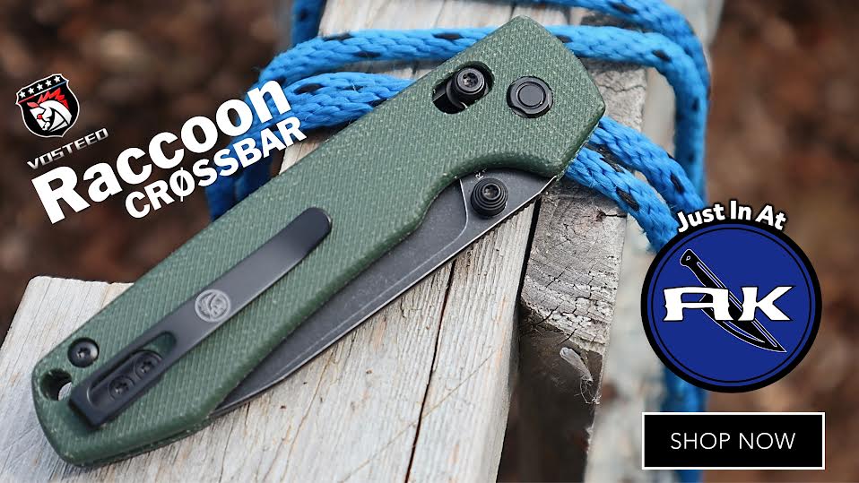 Vosteed Raccoon Crossbar Lock Folding Knife @ Atlantic Knife – Atlantic Knife Company