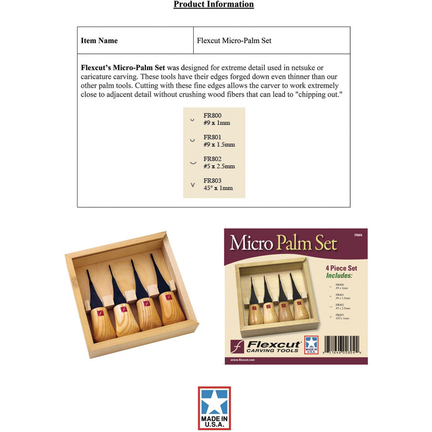 Flexcut Micro-Palm Set | Get Yours at Ak Now! – Atlantic Knife Company