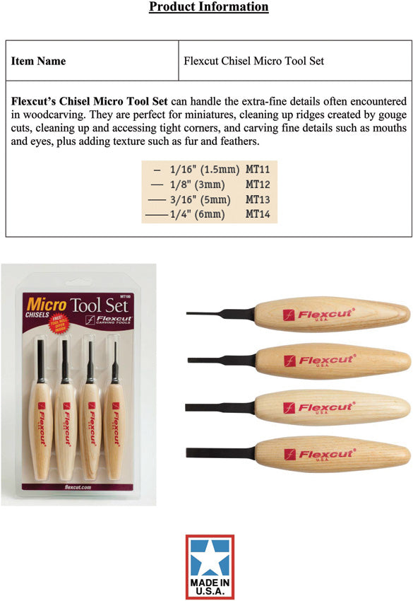 Flexcut Chisel Micro Tool Set | Get Yours at Ak Now! – Atlantic Knife Company