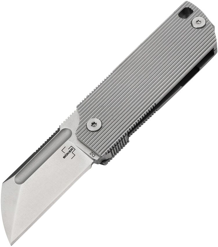 Boker Plus Babyx Pocket Knife Framelock Gray Stainless Folding D2 Stee – Atlantic Knife Company