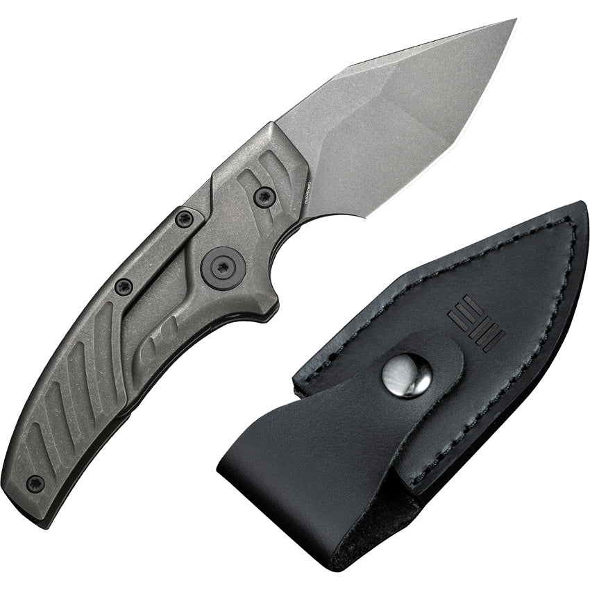 We Knife Typhoeus Folding Push Dagger Knife Gray Titanium CPM-20CV w ... We Knife Typhoeus Folding Push Dagger Knife Gray Titanium CPM-20CV w ...