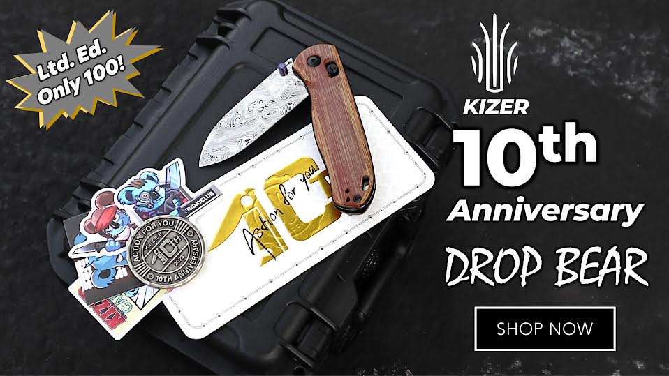 Kizer Cutlery Drop Bear Folding Knife @Atlantic Knife | For Sale ...