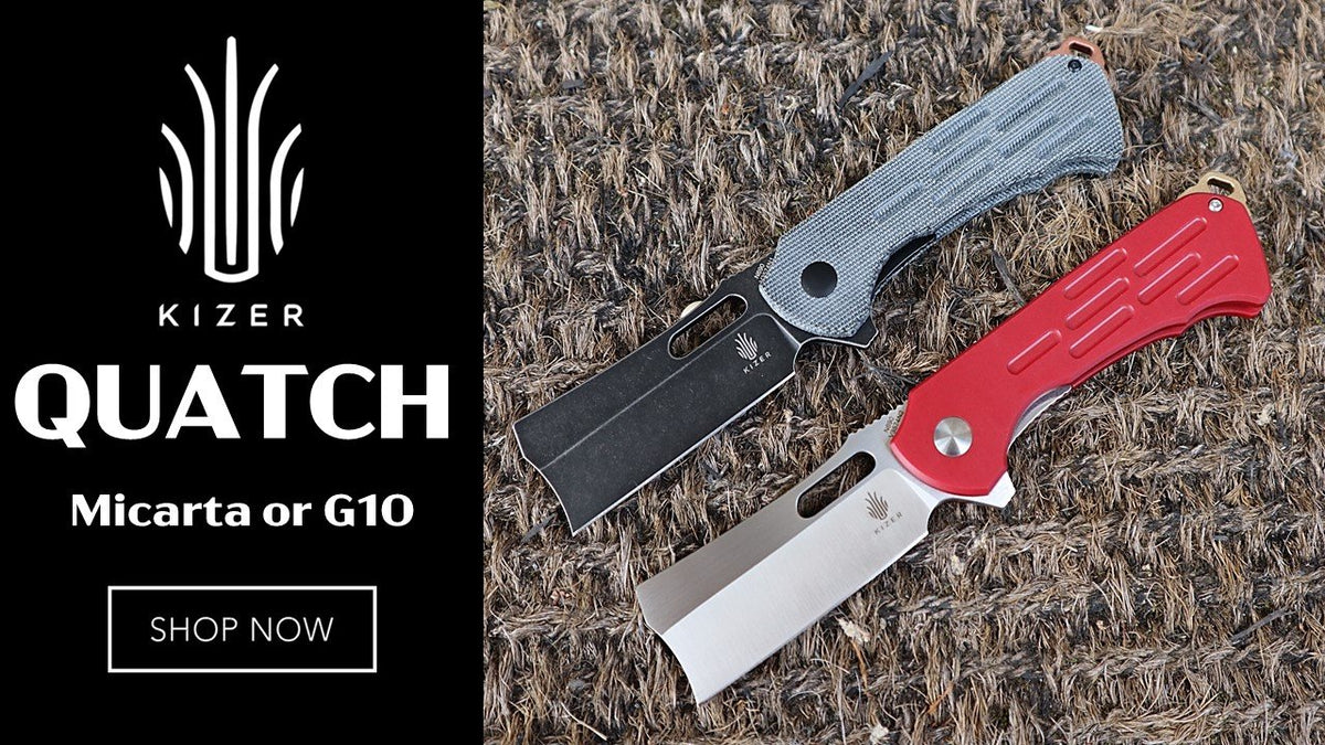 Kizer Quatch | Cleaver Knife | Folding Micarta handle | Atlantic Knife ...
