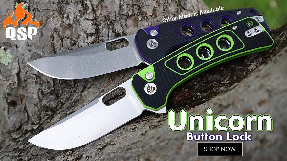 QSP Unicorn Button Lock Knife | Only at Atlantic Knife – Atlantic Knife ...