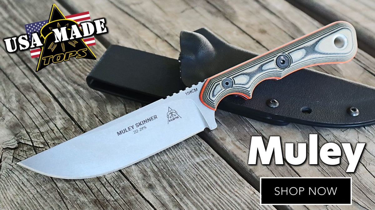 Tops Muley Fixed Knife | Atlantic Knife FREE SHIPPING – Atlantic Knife ...