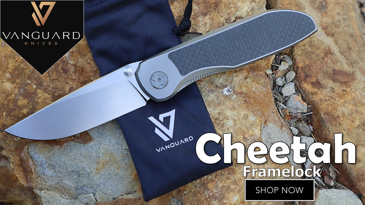 Vanguard Cheetah Titanium & Carbon Fiber Folding Knife | Atlantic Knife ...