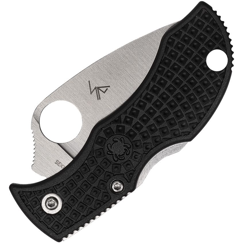 Spyderco Manbug Lightweight Black FRN Folding VG-10 Serrated Knife MBK ...