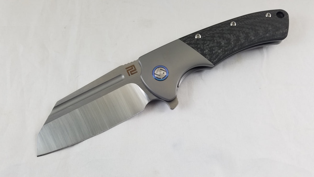 Artisan Mastiff Framelock Gray Titanium Folding S35VN Pocket Knife 182 ...