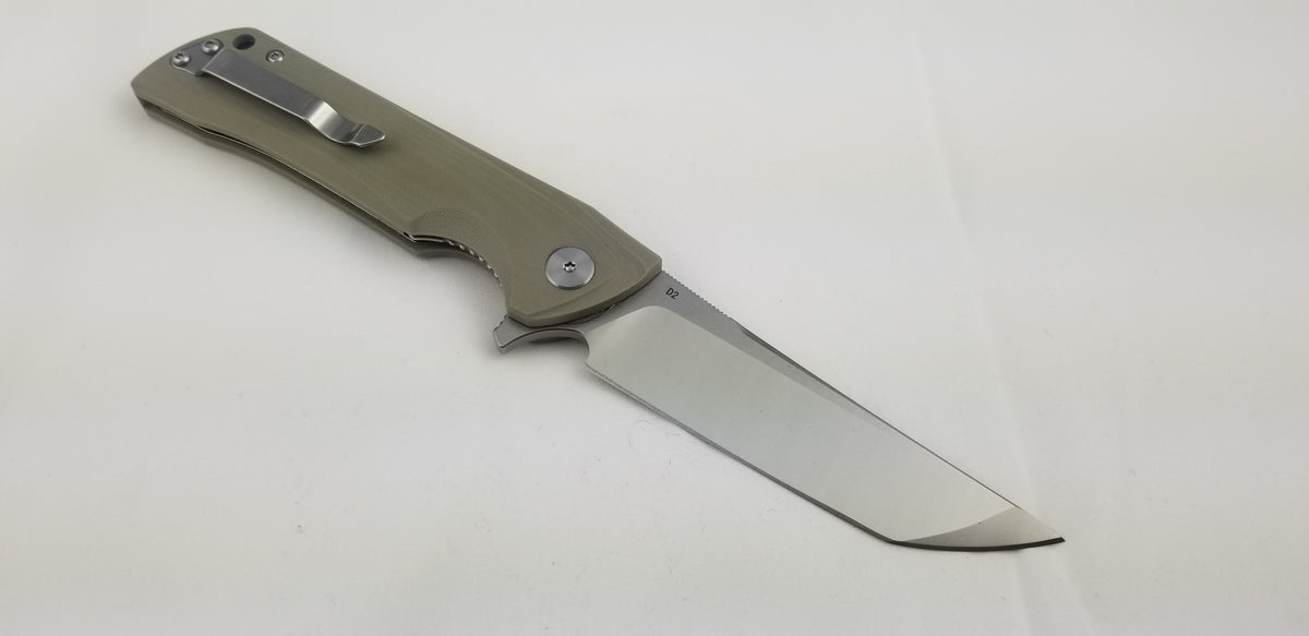 Bestech Knives Paladin Linerlock Beige G10 Folding D2 Steel Tanto Knif ...