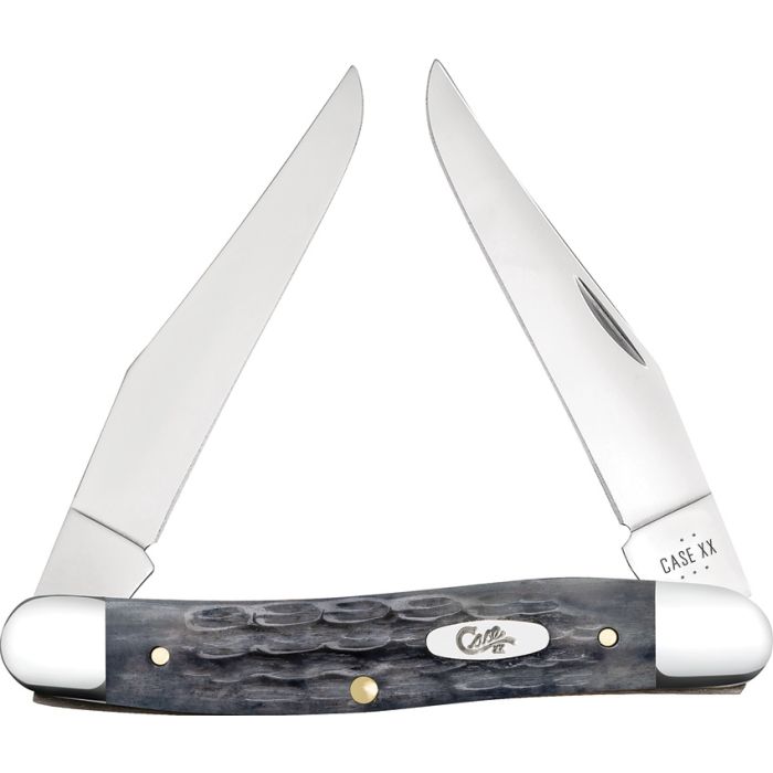 Case Cutlery Muskrat Pocket Worn Gray Bone Folding Carbon Steel Pocket ...