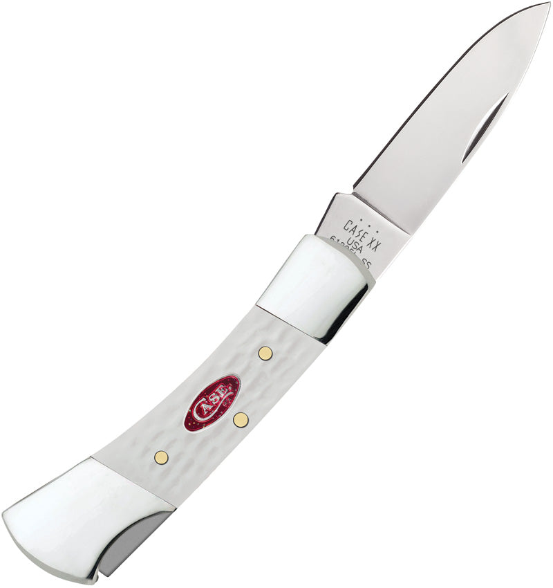 Case Cutlery Lockback SparXX White Jigged Folding Stainless Pocket Kni ...