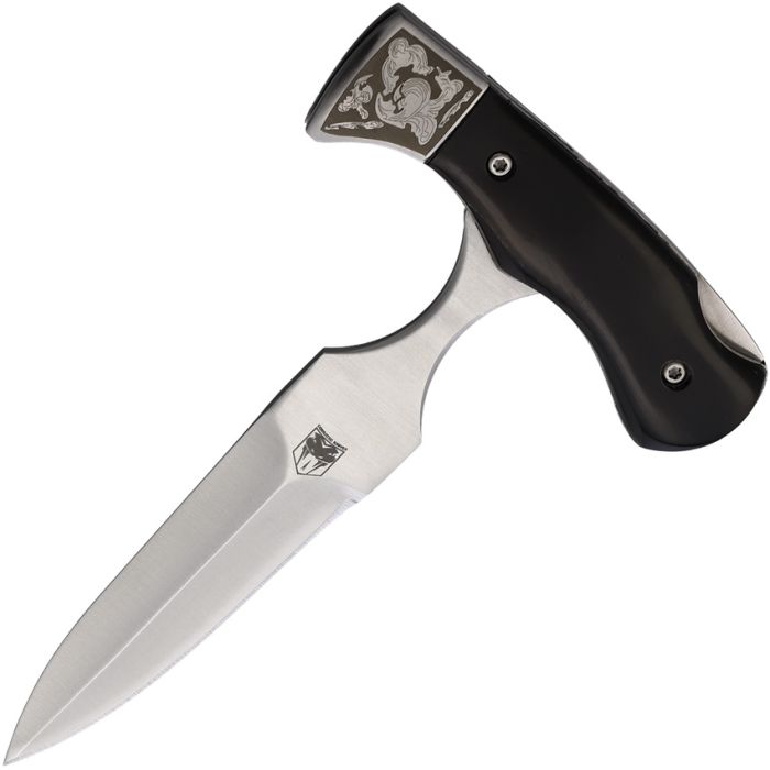 Cobratec Knives Black Bone Folding 440C Stainless Push Dagger Knife w ...