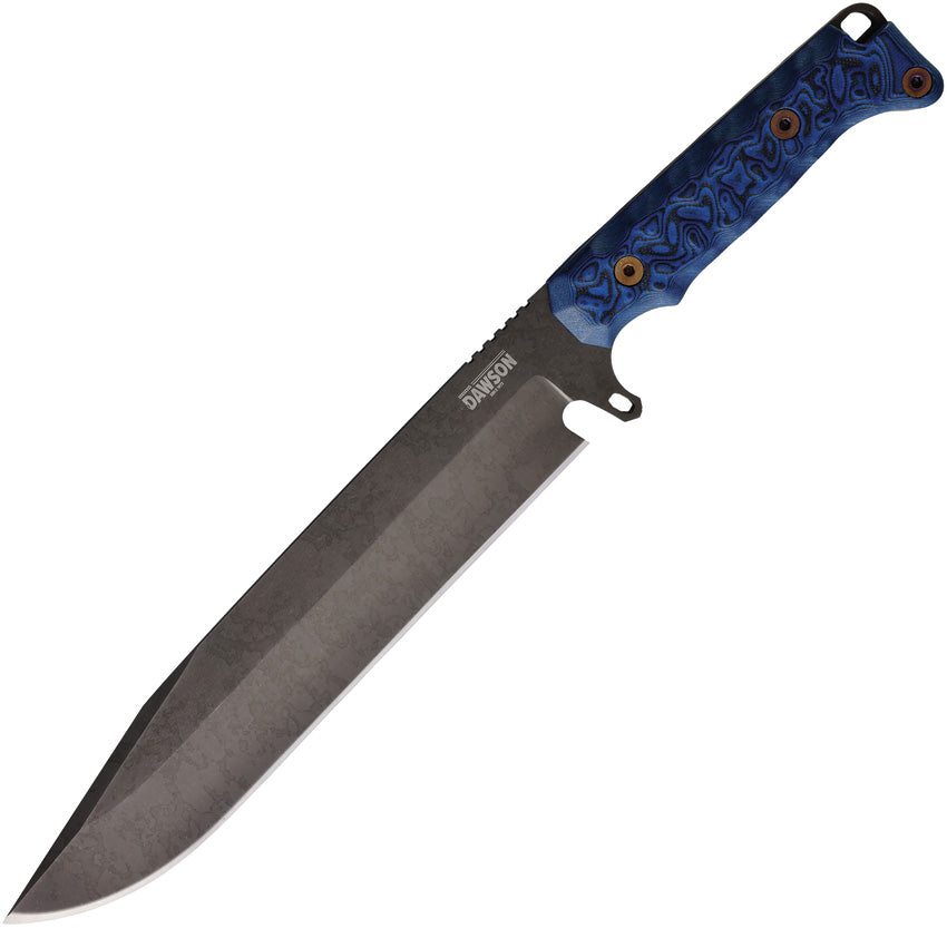 Dawson Knives Holdout Bowie Black/Blue Fixed Blade Knife | Quality ...