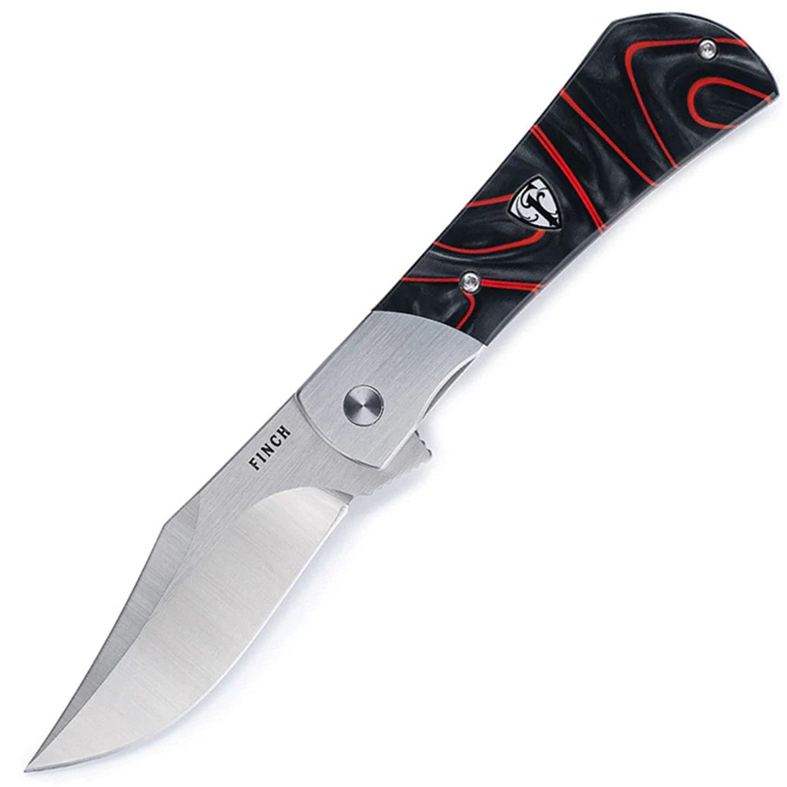 Finch Flint Framelock Lava Flow Kirinite Folding 154CM Pocket Knife FT ...