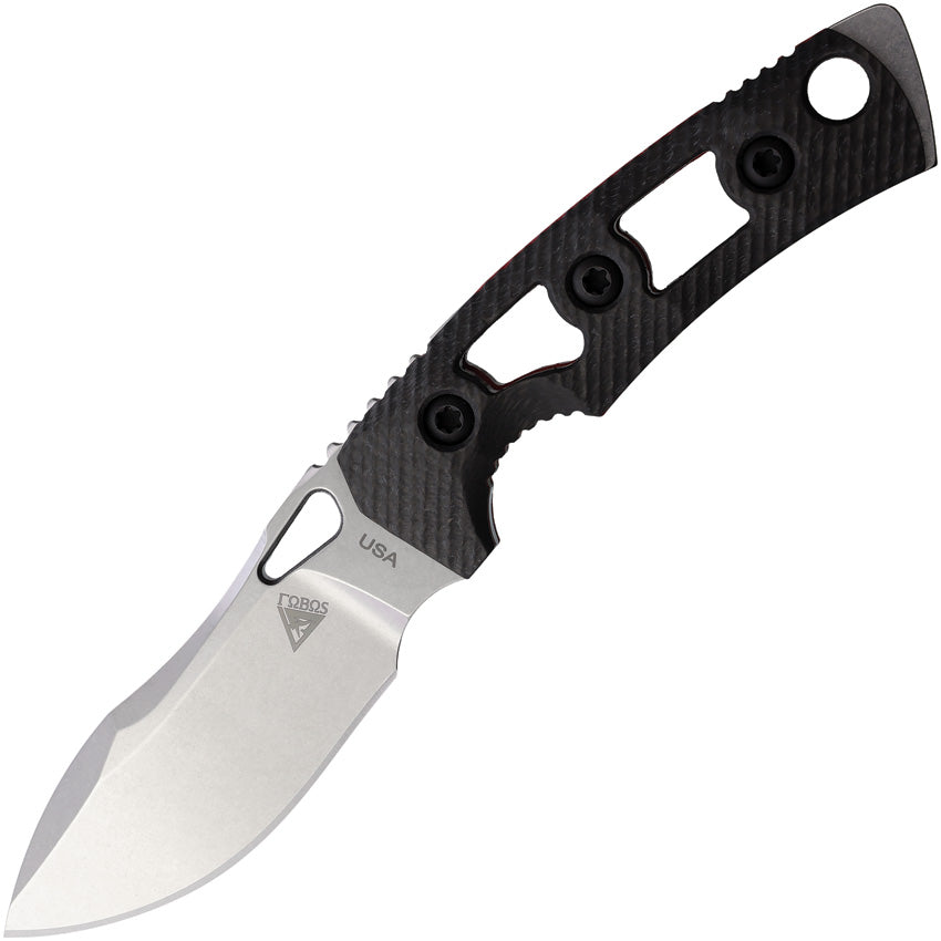 Fobos Knives Tier 1 Mini Mini Black Carbon Fiber Stainless Fixed Blade ...