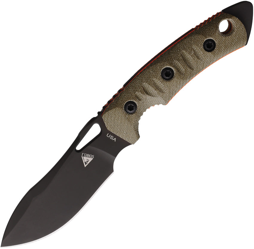 Fobos Knives Tier 1 Mini OD Green Micarta CPM-154 Steel Fixed Blade Kn ...