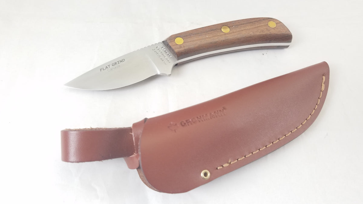 Grohmann Mini Skinner Brown Wood 6.5" Fixed Knife w/ Sheath 104SF ...