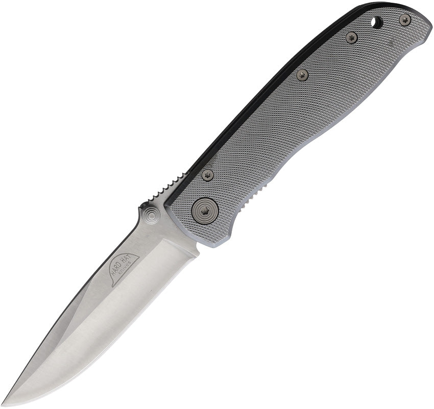 Hard Hat Lockback Gray Aluminum Folding Stainless Pocket Knife 822GY ...