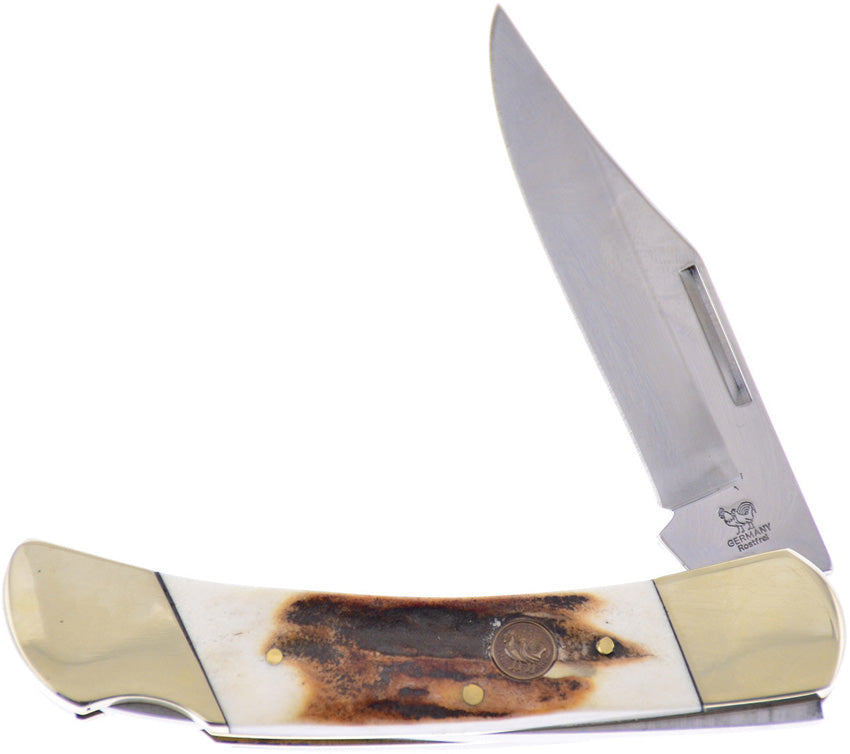 Hen & Rooster Int Lockback Deer Stag Folding Pocket Knife | Traditional ...