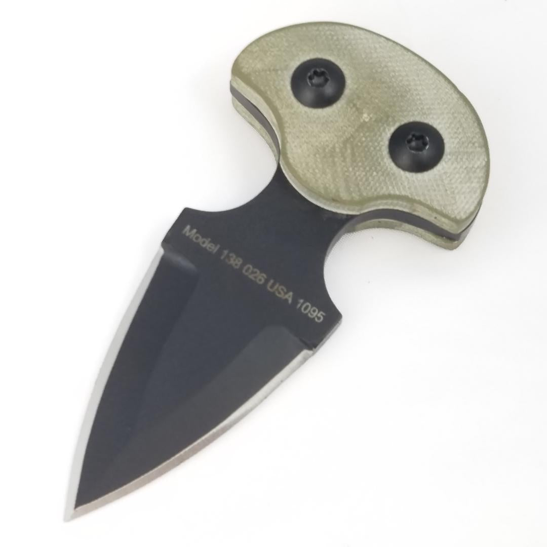Jason Perry Blade Works Model 138 Little Alien OD Green G10 Push Dagge ...