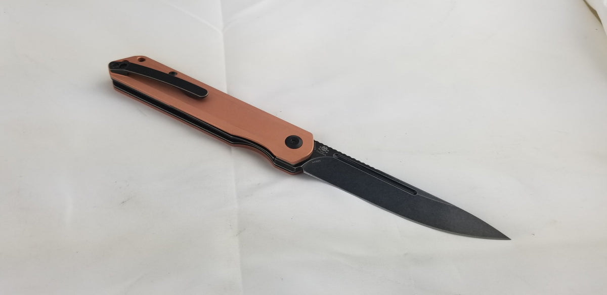 Kansept Knives Prickle Linerlock Copper Folding CPM-S35VN Pocket Knife ...