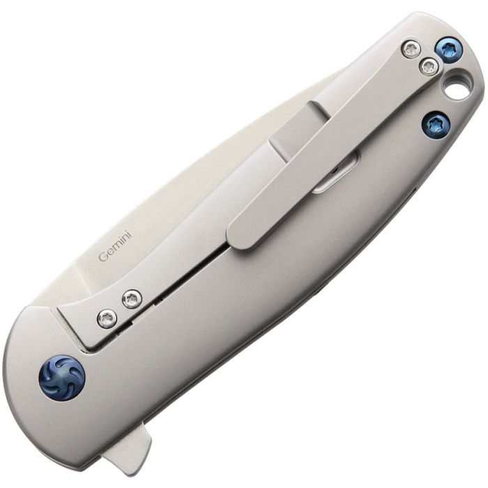 Kizer GEMINI Framelock Gray Blue Folding Blade Pocket SW CPM-S35VN Kni ...
