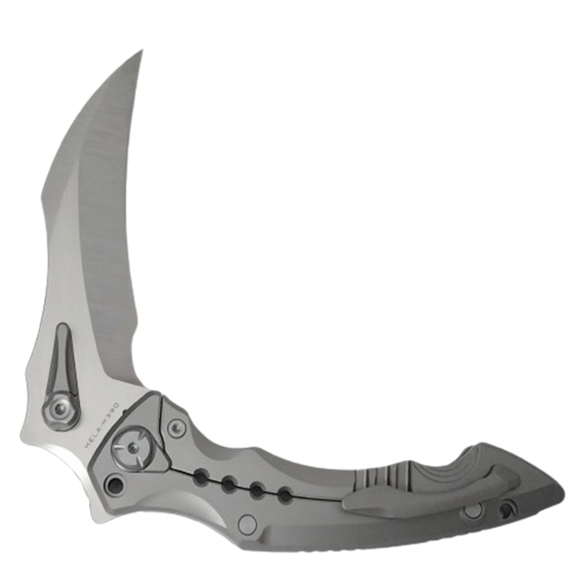 Maxace Hela Framelock Gray Titanium Folding Bohler M390 Pocket Knife M ...