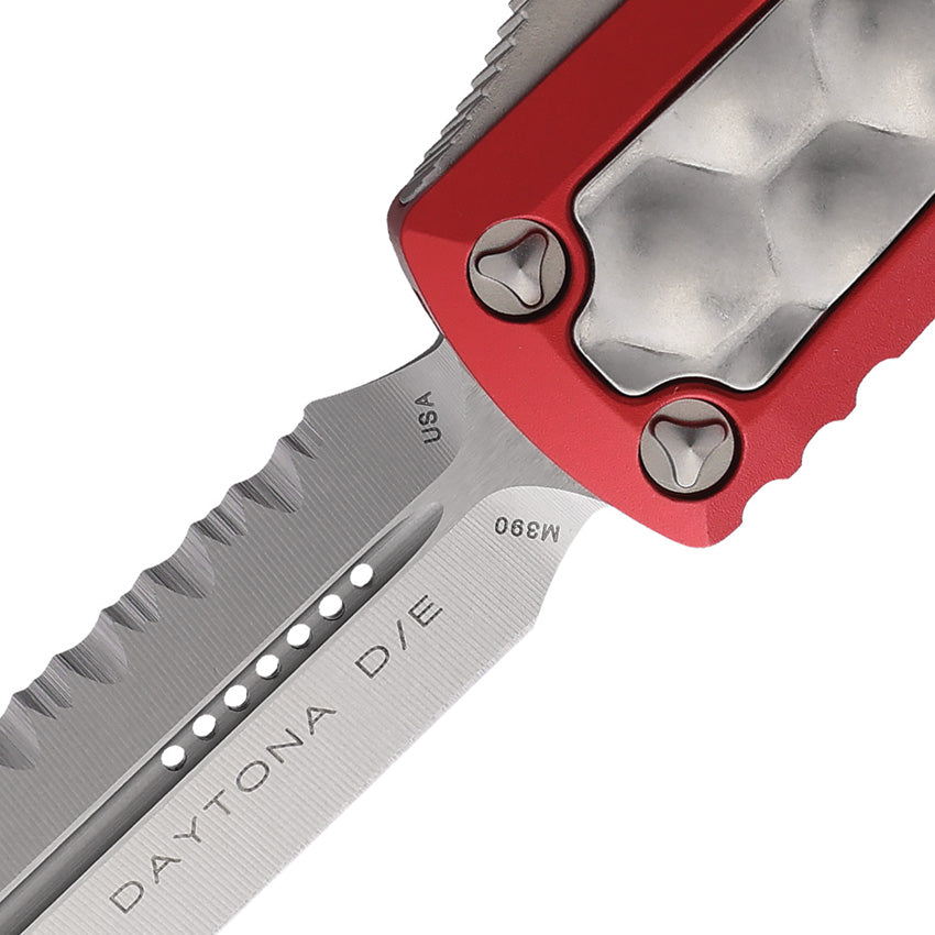 Microtech Automatic UTX-85 Daytona OTF Knife Red Aluminum & Brute Bubb ...