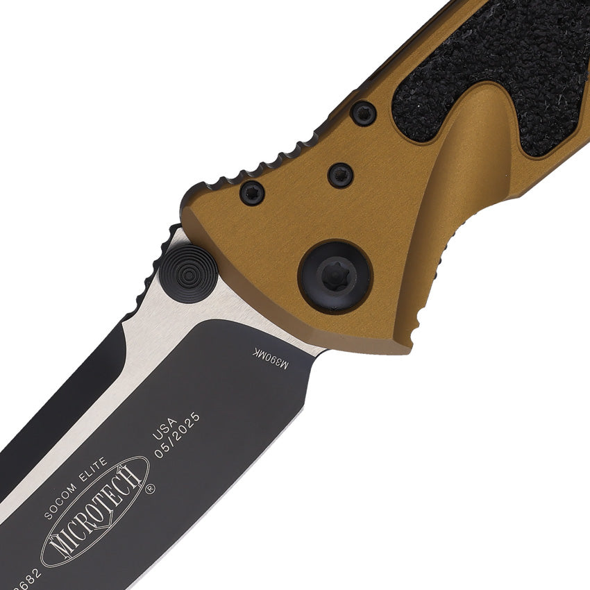 Microtech Socom Elite S\E Linerlock Tan Folding Knife | Get Yours at AK ...