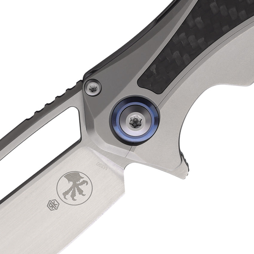 Microtech Matrix Framelock Titanium & Carbon Fiber Inlay Folding M390 ...