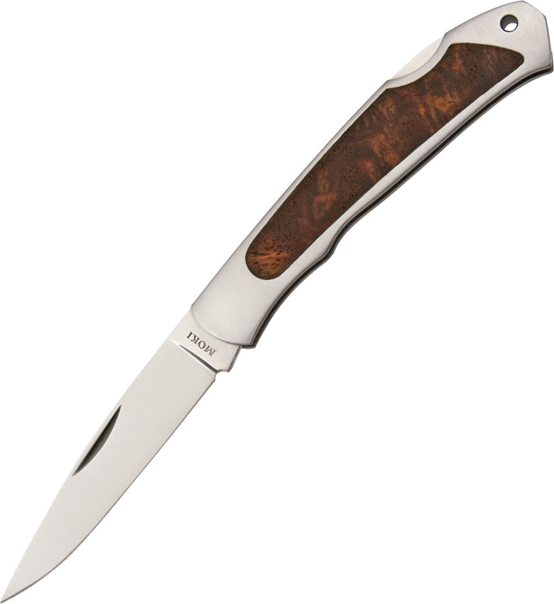 Moki Ezo Red Fox Lockback Quince Wood & Stainless Folding Pocket Knife ...
