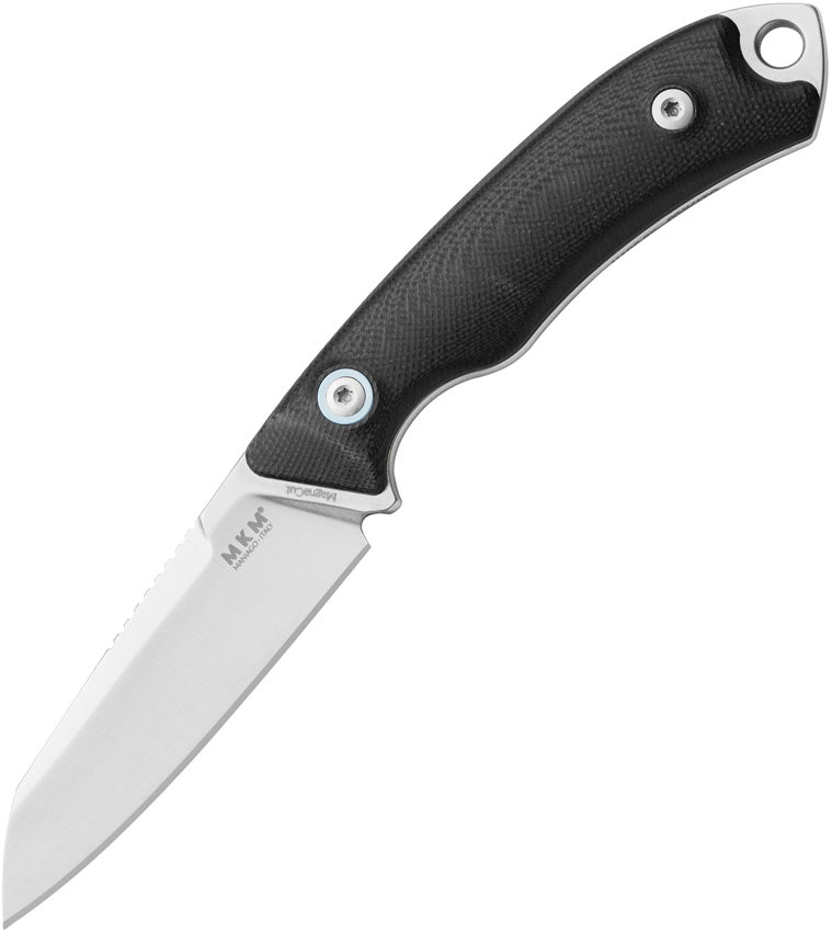 MKM-Maniago Knife Makers Pocket Tango 2 Black G10 MagnaCut Fixed Blade ...