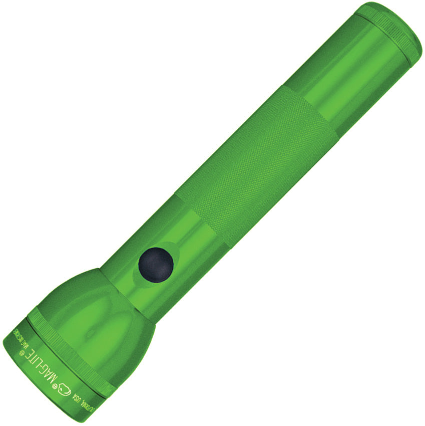 Mag-Lite 2D Lime Green 10" Aluminum Water Resistant Flashlight H046 ...