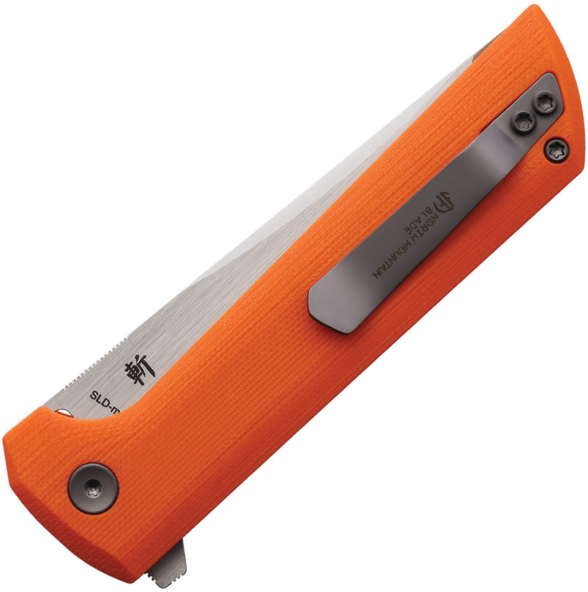 North Mountain Blades Chop 2 Button Lock Orange G10 Folding SLD-Magic ...