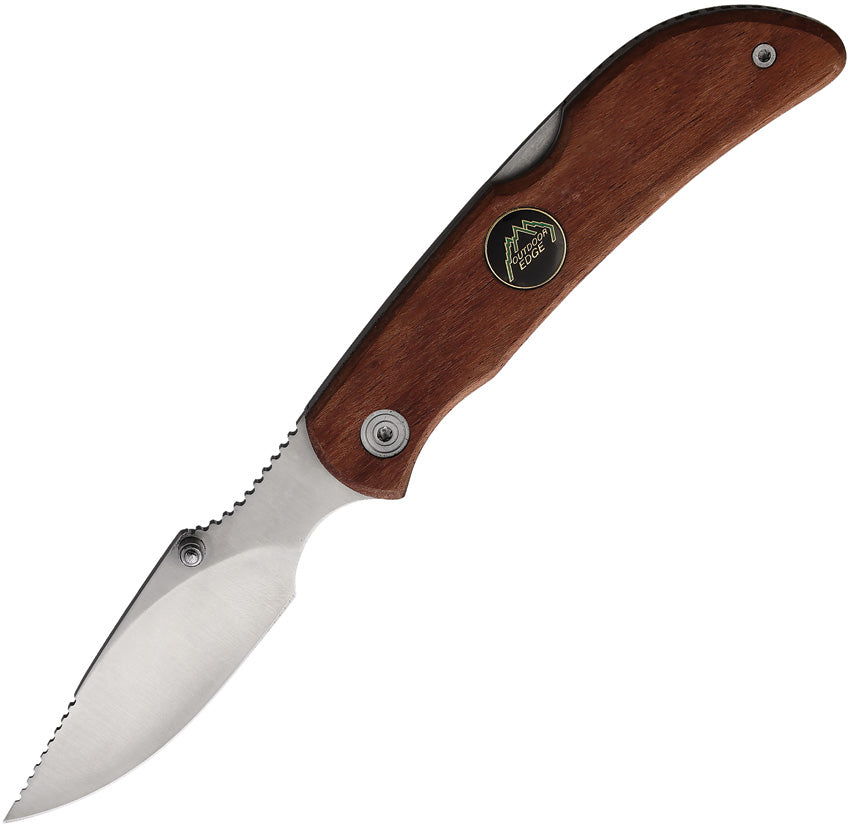Outdoor Edge Caper Lite Lockback Wood Folding Stainless Pocket Knife C ...