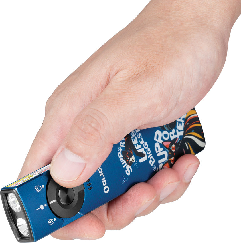 Olight Arkfeld Pro 3R Paw Edition Blue Flashlight ARKPROPAW3R ...