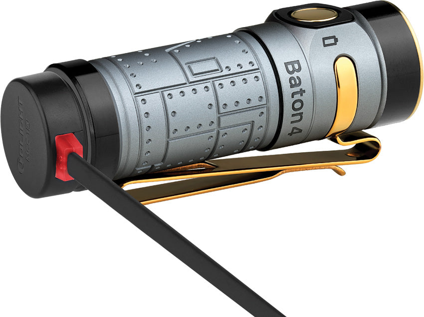 Olight Baton 4 Fighter Pilot Grey & Gold Flashlight BATON4FTPL ...