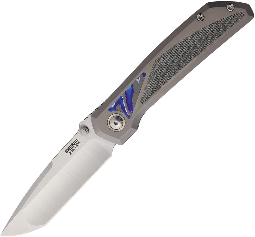 Pena Knives Mula Framelock Titanium & Black Micarta & Mokuti Folding M ...