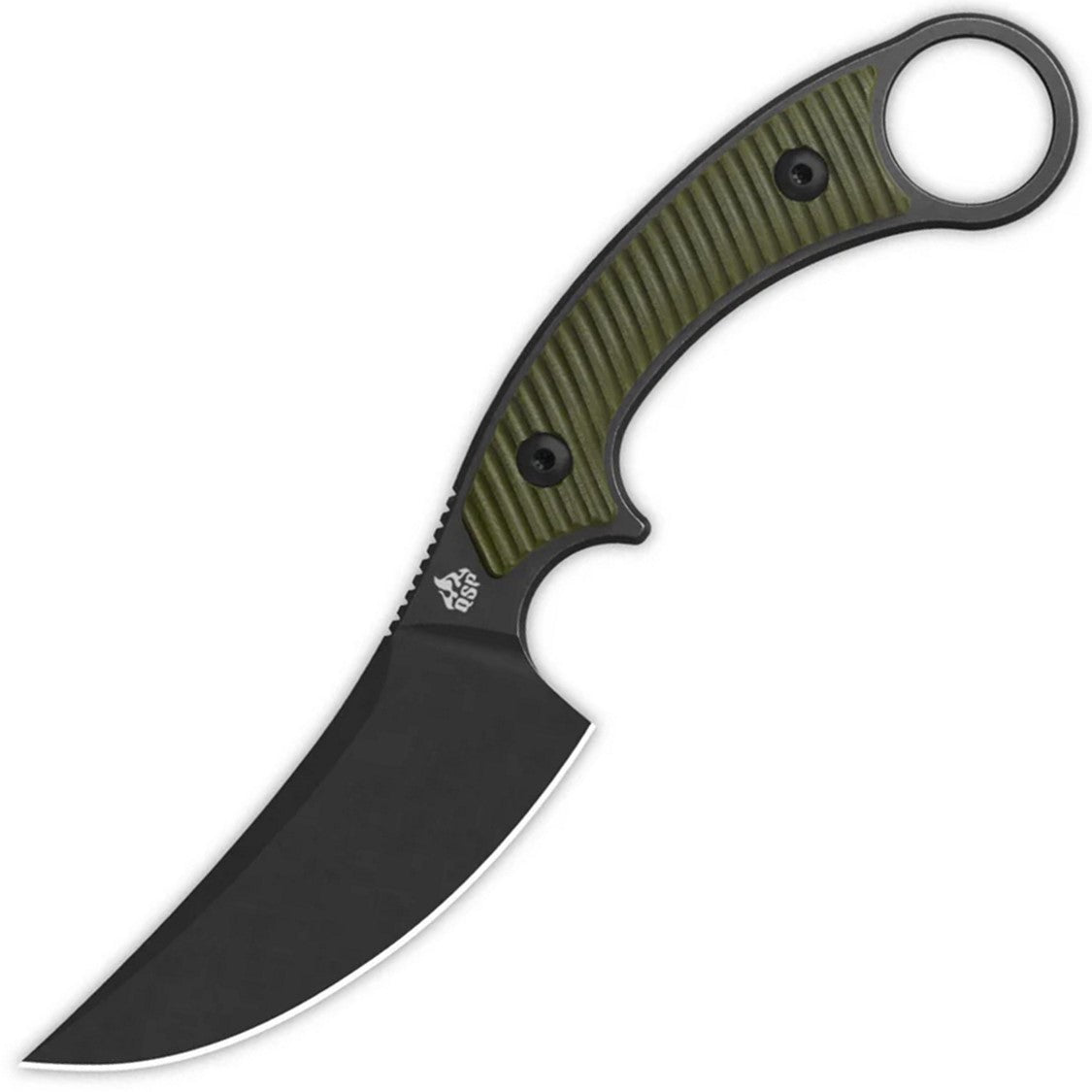 QSP Knife Viper OD Green G10 Black 10Cr15MoV Fixed Blade Knife w/ Shea ...