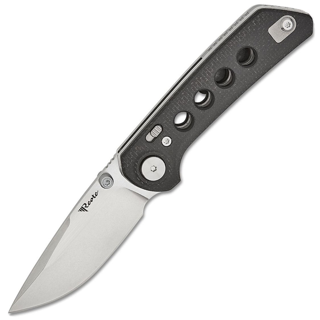Reate Knives PL-XT Pivot Lock Black Micarta Folding Stonewash Nitro-V ...