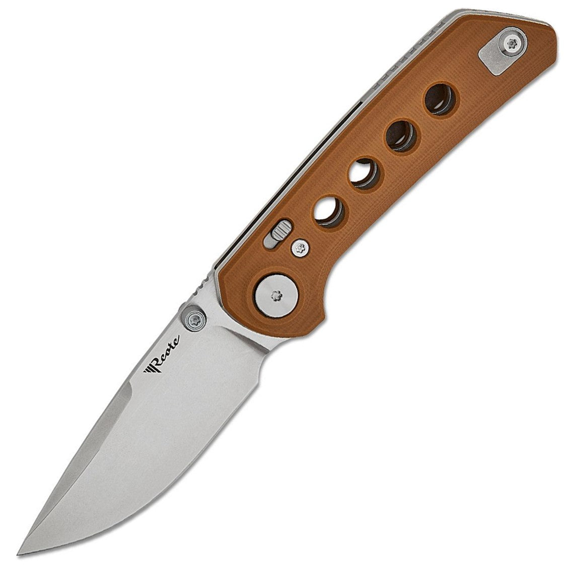 Reate Knives PL-XT Pivot Lock Tan G10 Folding Stonewash Nitro-V Pocket ...