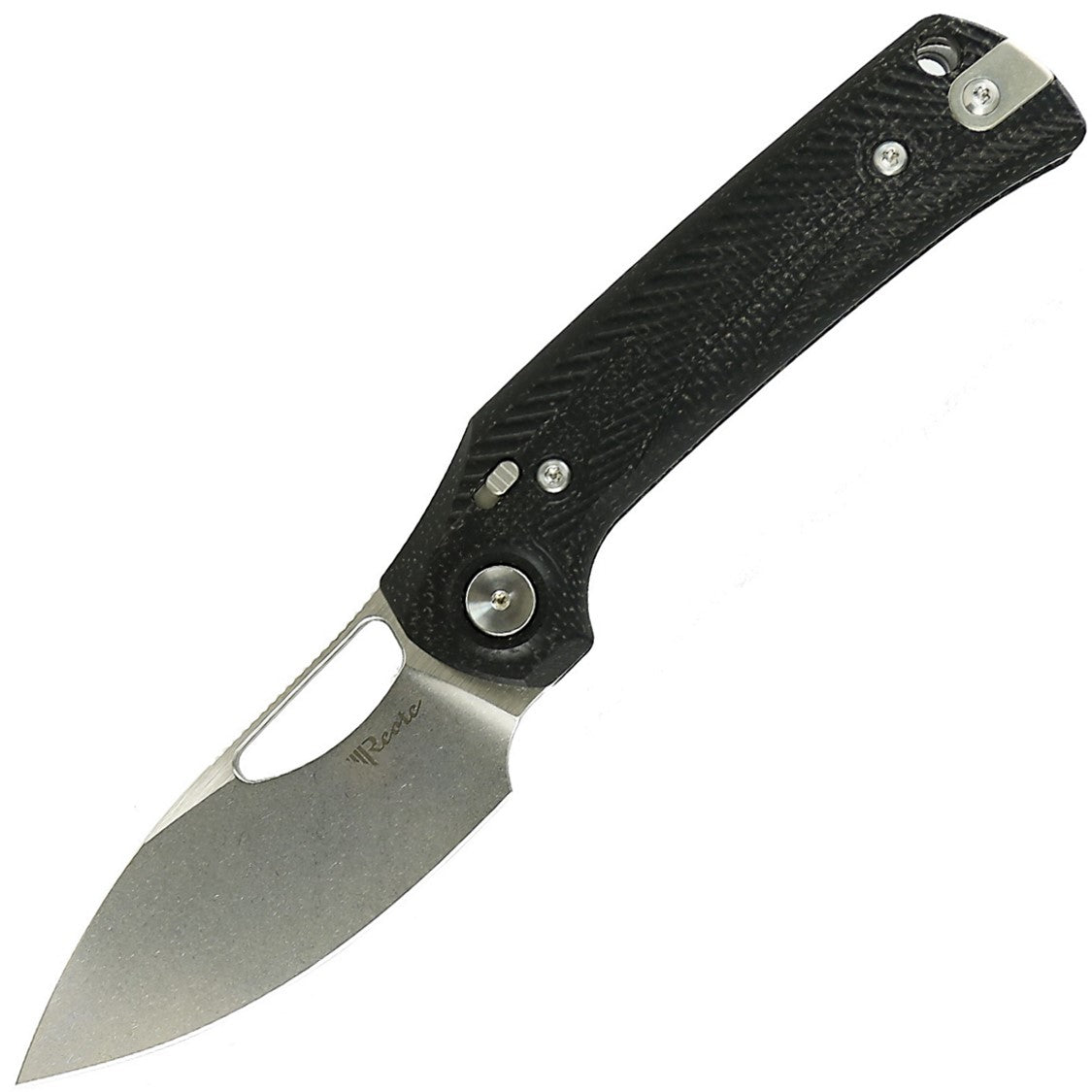 Reate Knives PL-XE Pivot Lock Black Micarta Folding Stonewash Nitro-V ...