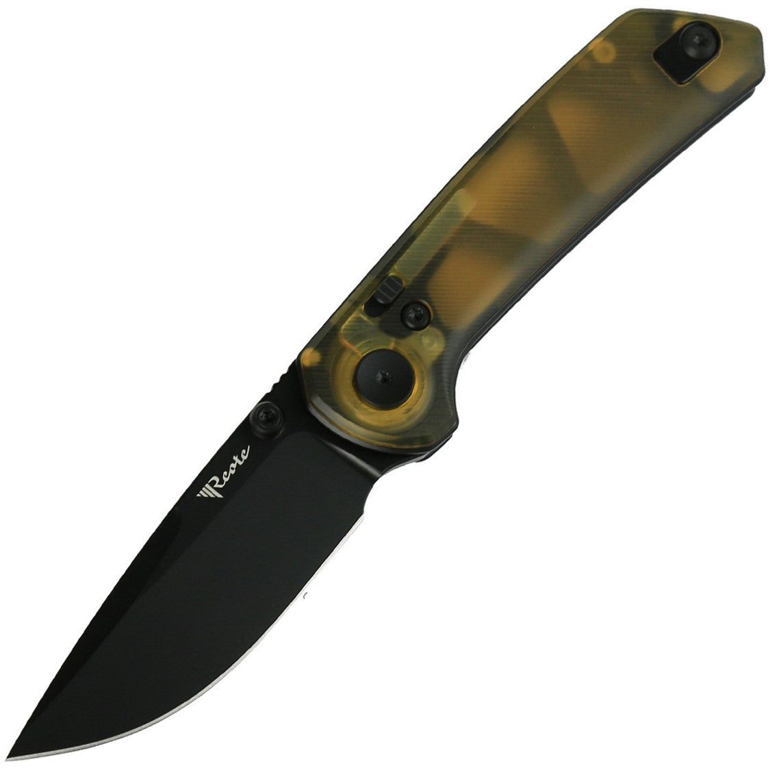 Reate Knives PL-XT Pivot Lock Ultem Folding Black PVD Nitro-V Pocket K ...