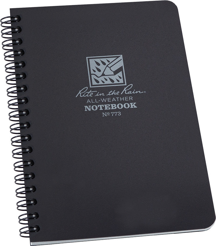 Rite in the Rain Side Spiral Notebook Black – Atlantic Knife Company