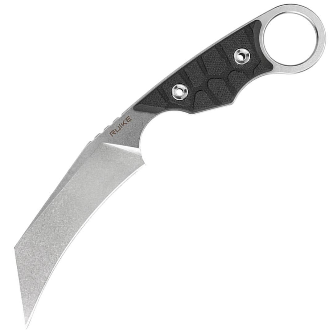 RUIKE FS68 Black G10 Sandvik 14C28N Fixed Blade Knife w/ Belt Sheath E ...