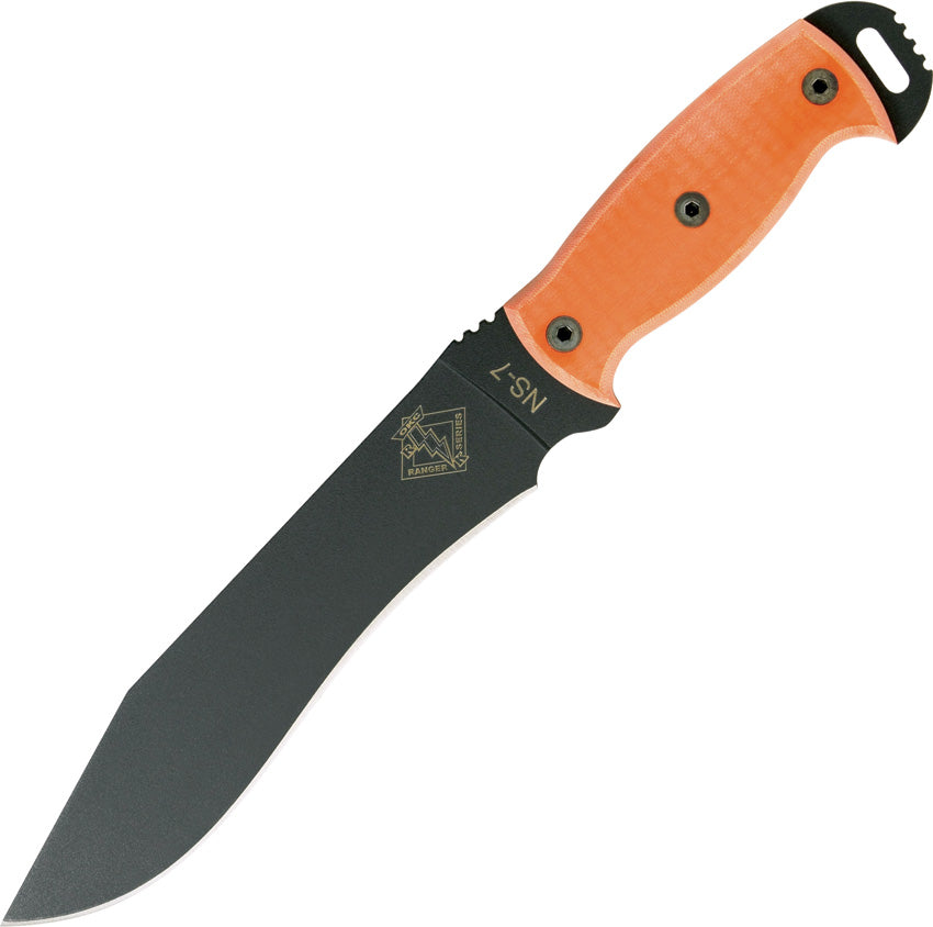 Ranger Knives Night Stalker 7 Orange G10 1095HC Fixed Blade Knife 9421 ...