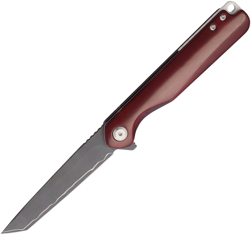 Robeson Red Smooth Linerlock Damascus Folding Knife | Get Yours at AK ...