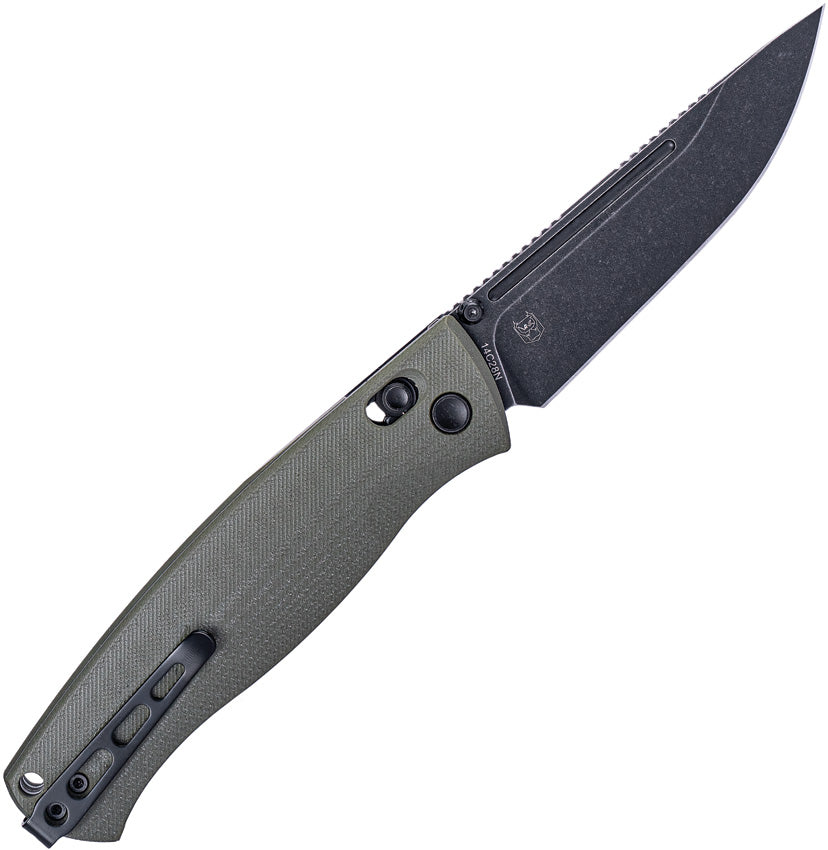 Real Steel Pathfinder FFG Green G10 Folding 14C28N Drop Point Pocket K ...