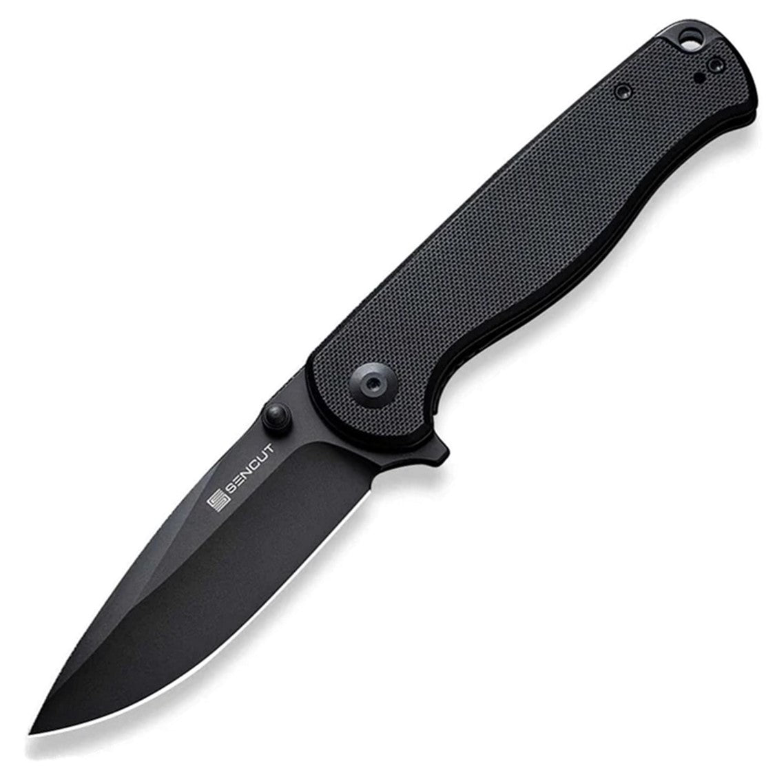 SENCUT Errant Linerlock Black G10 Folding 9Cr18MoV Drop Pt Pocket Knif ...