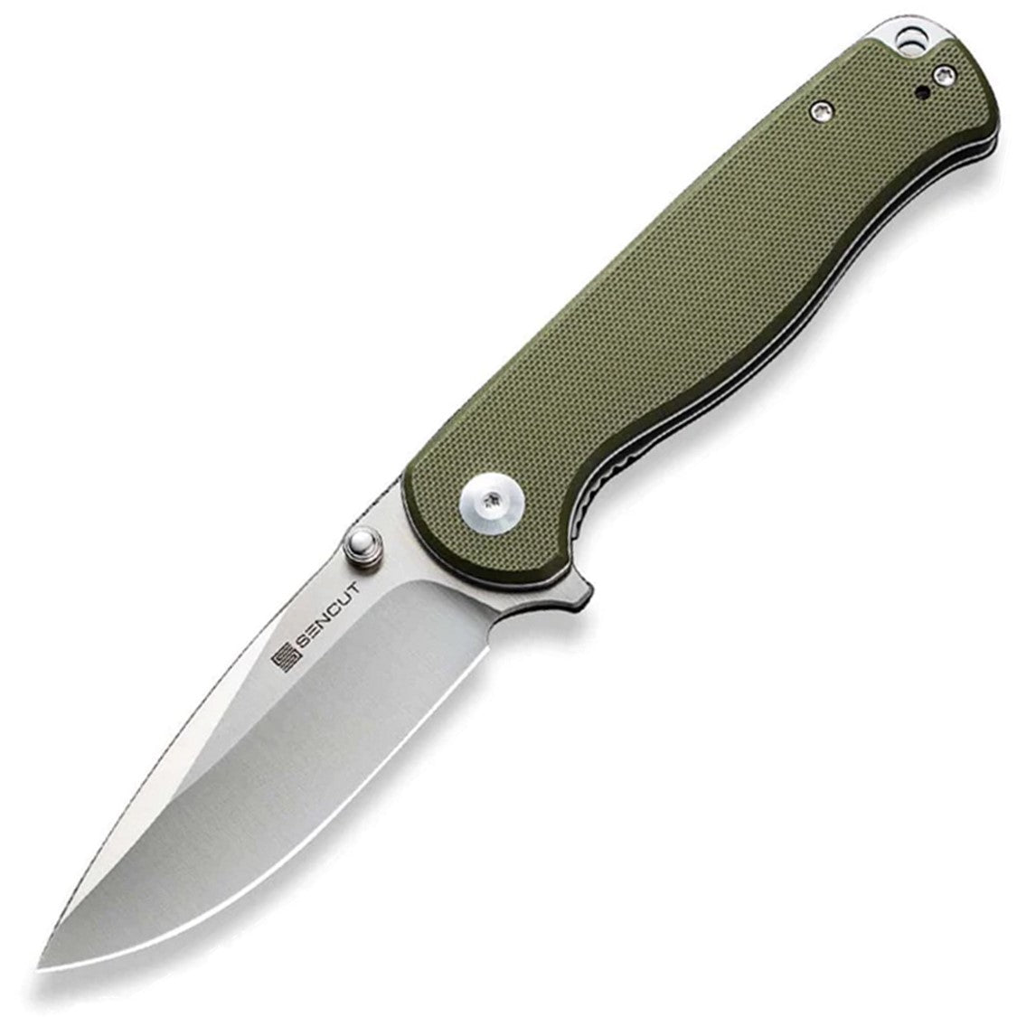 SENCUT Errant Linerlock OD Green G10 Folding 9Cr18MoV Pocket Knife 230 ...